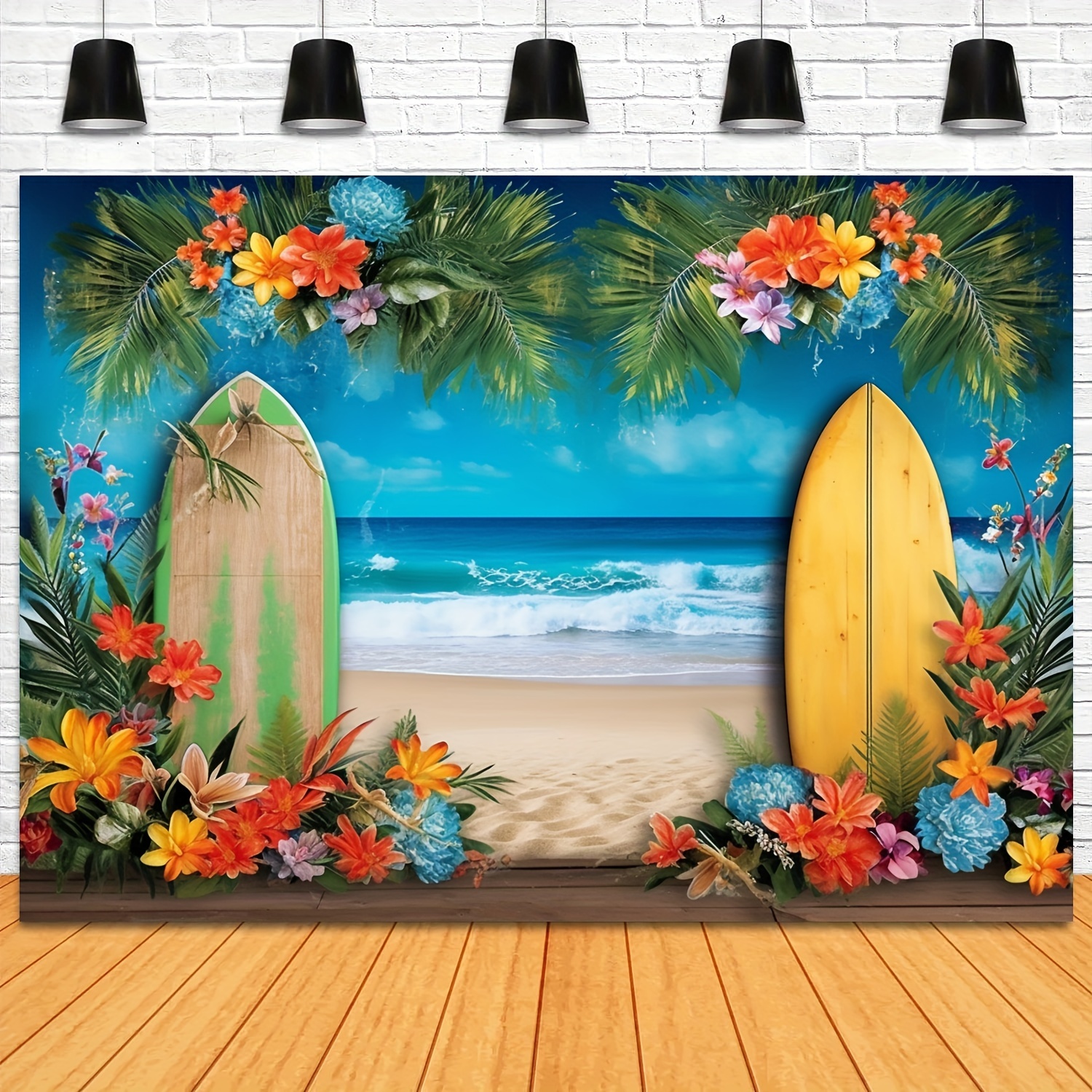 Summer Beach Ocean Photography Backdrops Blue Sky Seaside - Temu