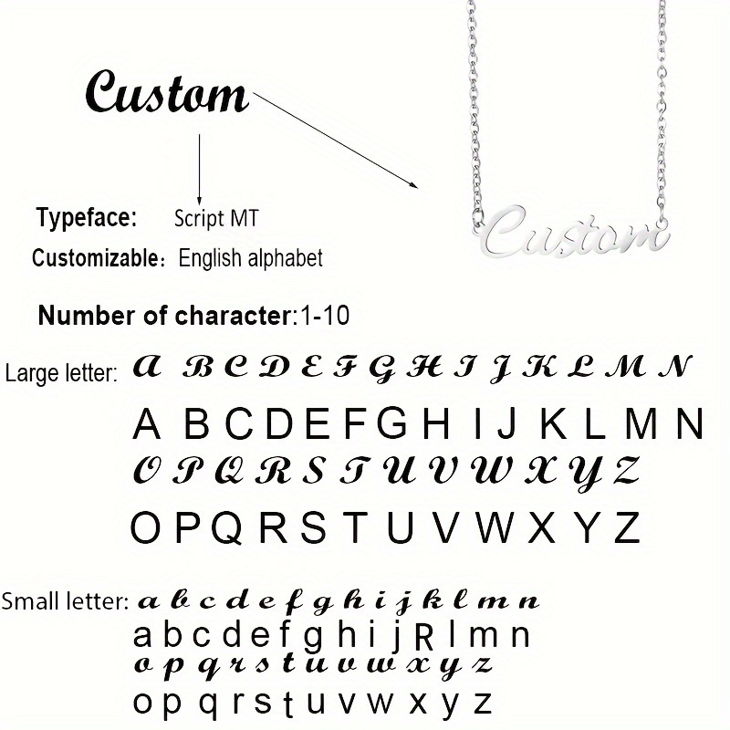 Personalized Customized Women's Necklace Stainless Steel - Temu United ...