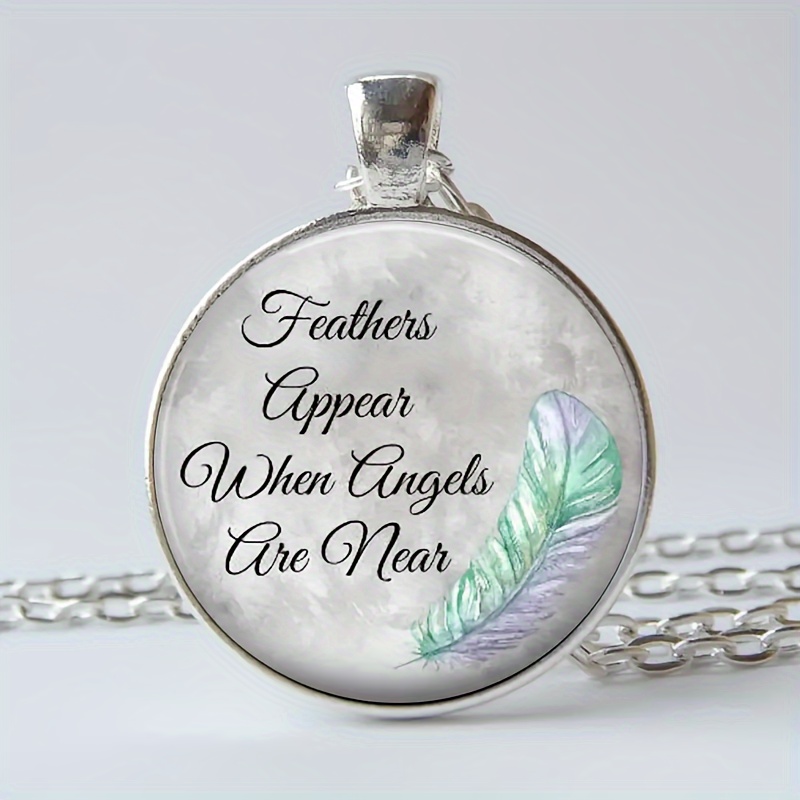 Feathers Appear When Angels Are Near Print Keychain And - Temu Ireland