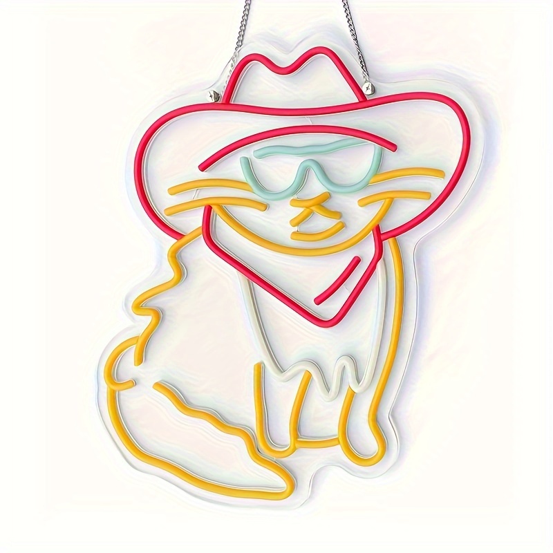 Cool Cat Neon Sign For Wall Decor Led Neon Light For Room Wedding ...
