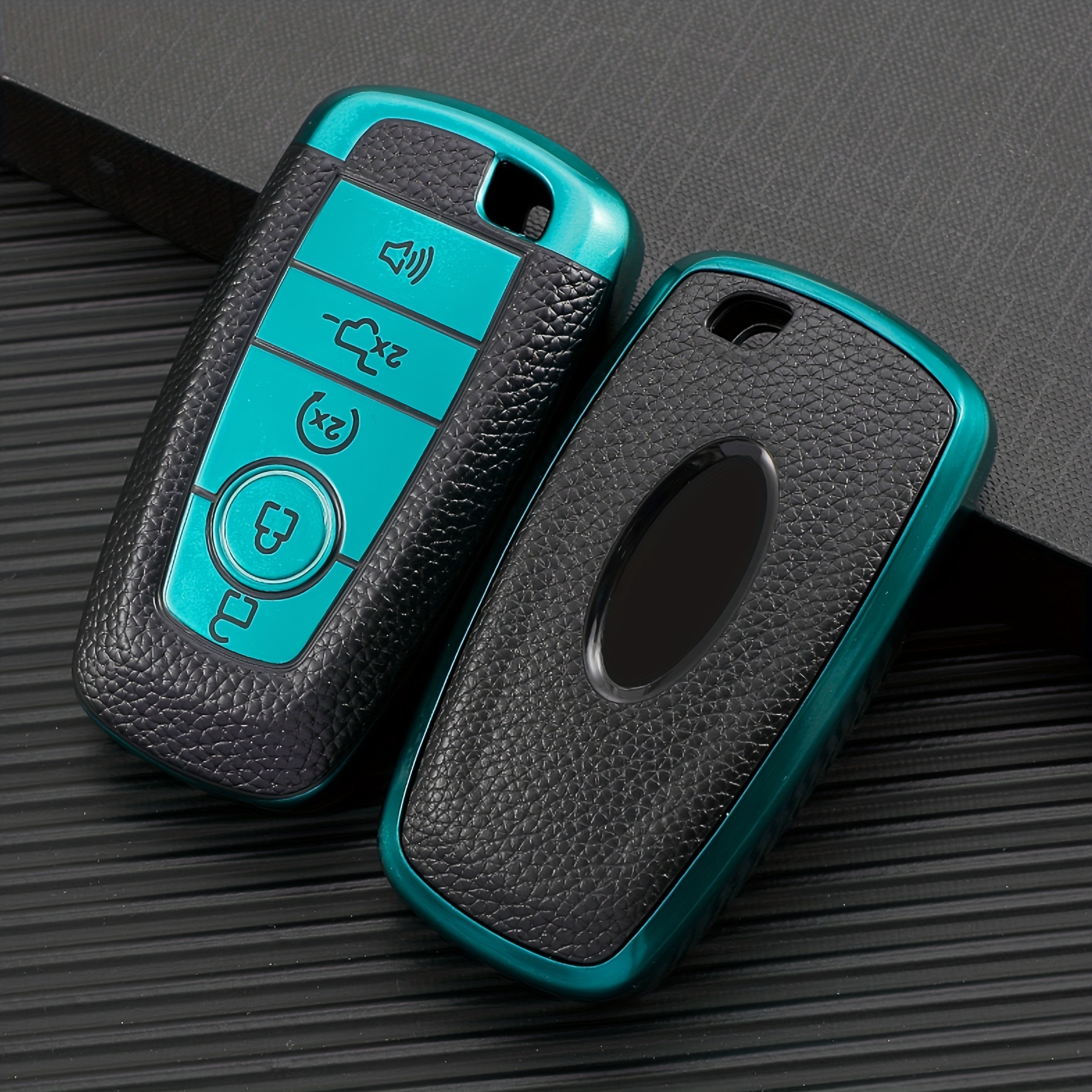 Faux Leather Tpu Car Key Shell Key Case Cover Ford Fusion - Temu Norway