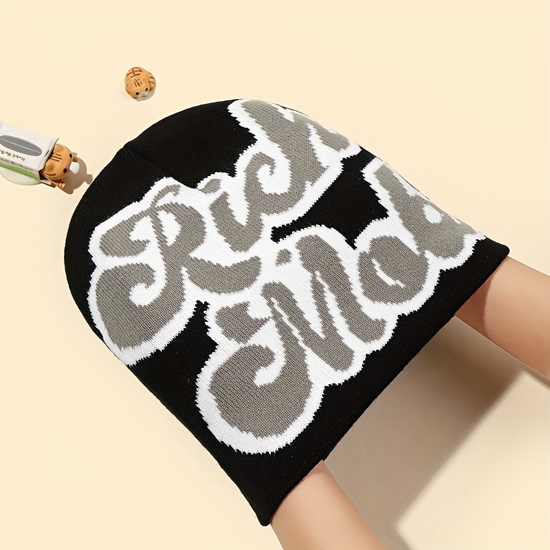 Jacquard Big Kid's Beanie Knitted Hat For Boys And Girls - Temu Norway