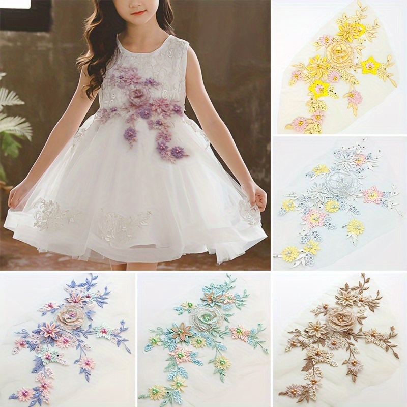 Colorful Lace Accessories Dress Lace Embroidered Applique - Temu
