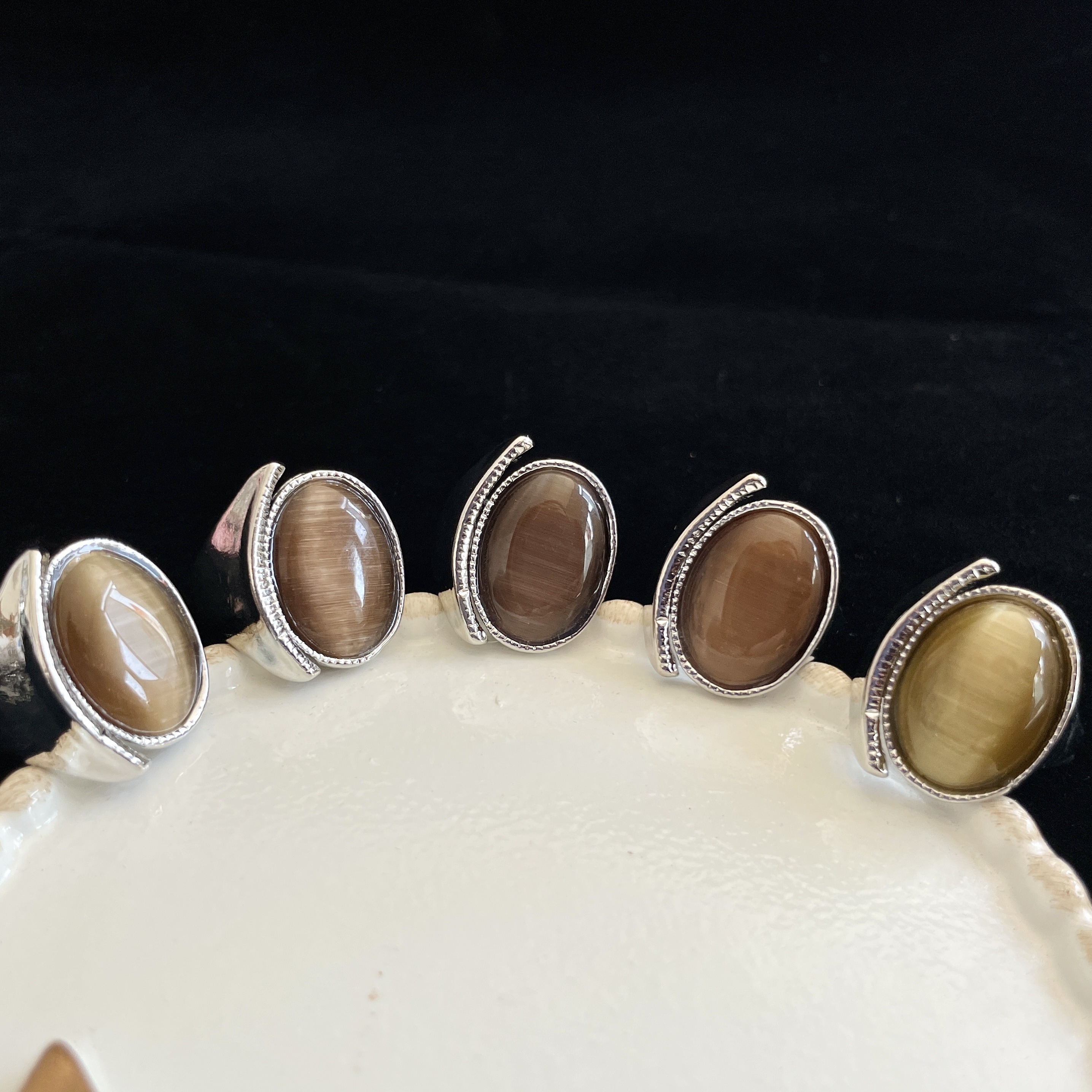 1/ Mixed Size New Personality Cat's Eye Men's Rings - Temu United Kingdom