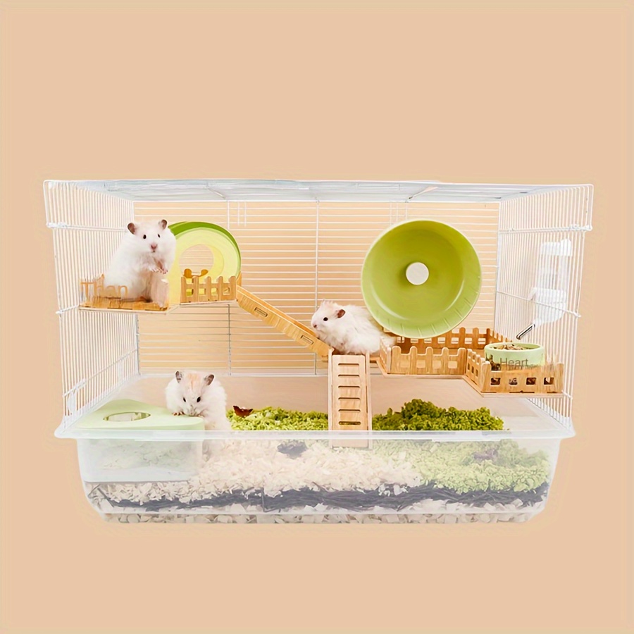 Small Pet Cage Transparent Hamster Villa Easy Assembly With - Temu
