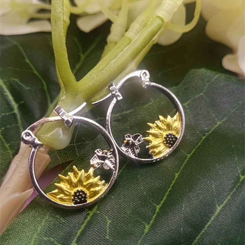 Fashion Flower Hummingbird Bee Pendant Earrings, Holiday Party Gift ...