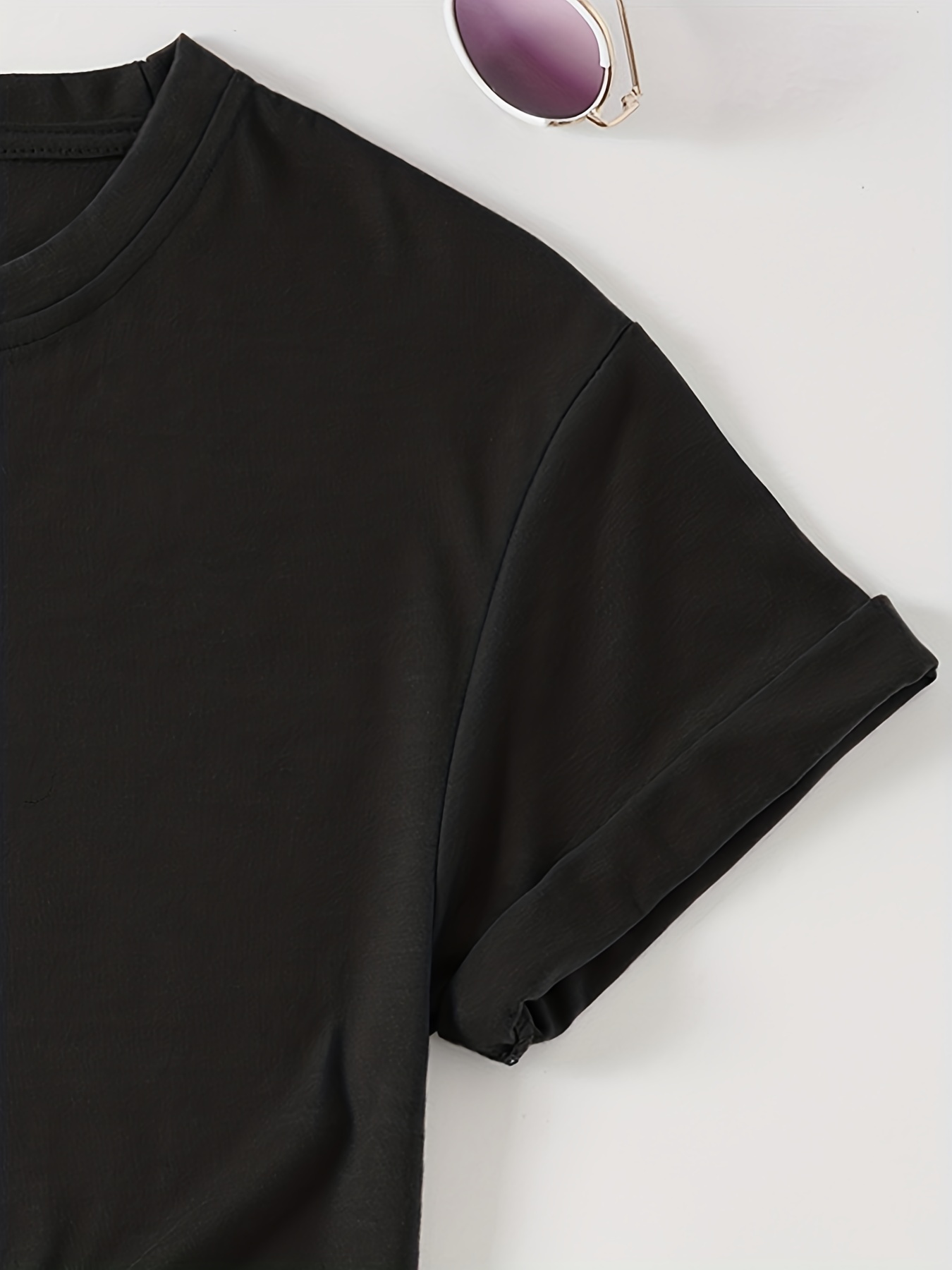 Heart Letter Print Crew Neck T shirt Casual Short Sleeve Top - Temu New Zealand