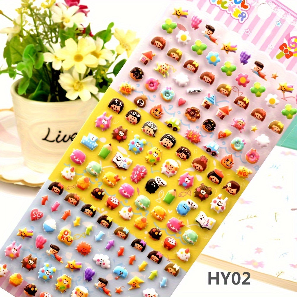 3d Puffy Stickers Cute Carton Stickers Animal Food Cat Dog - Temu ...