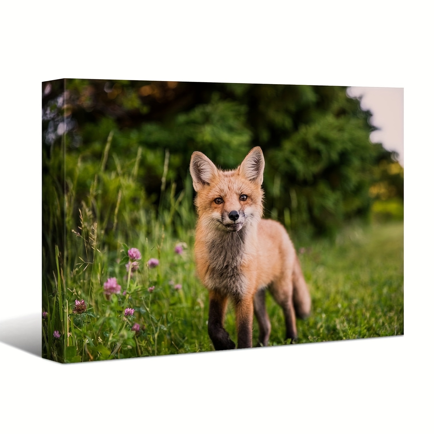 1 Τμχ Τέχνη Τοίχου Από Καμβά Με Ζώα Ζωγραφική Σε Καμβά Fox - Temu Greece