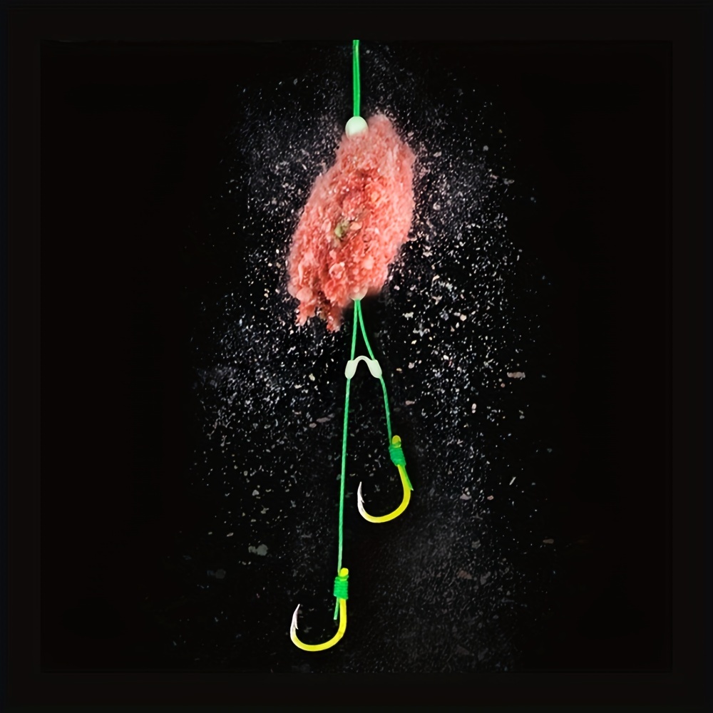 carbon steel fishing hooks double barbed hook pe line carp - Temu Australia