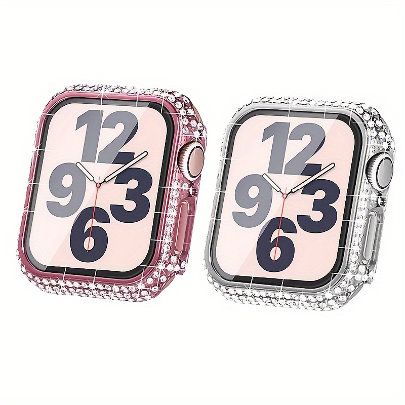Watch Case Crystal Glitter Protective Case Tempered Film - Temu United ...