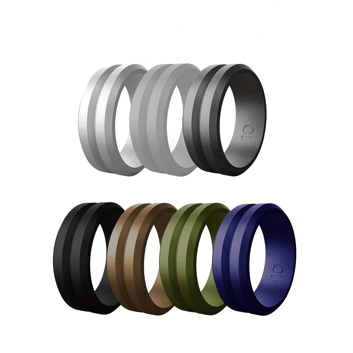 V-shaped Style Ring Men's Sports Fashion Silicone Ring - Temu United ...