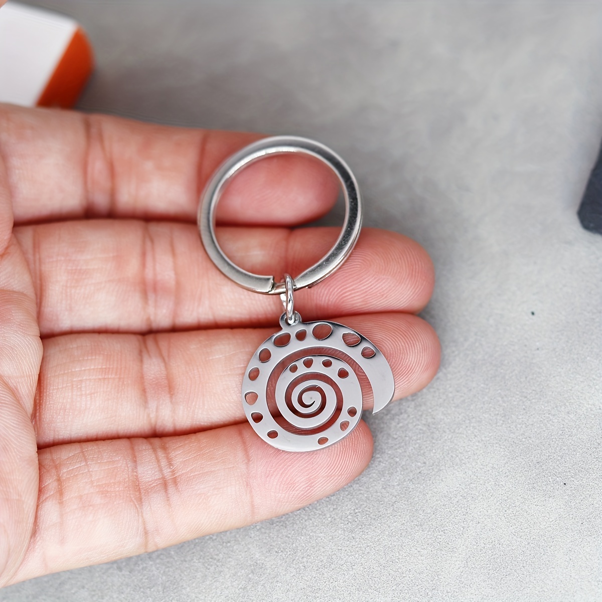 Geometric Spiral Keychain For Men Summer Beach Conch Bohemia Sea Shell ...