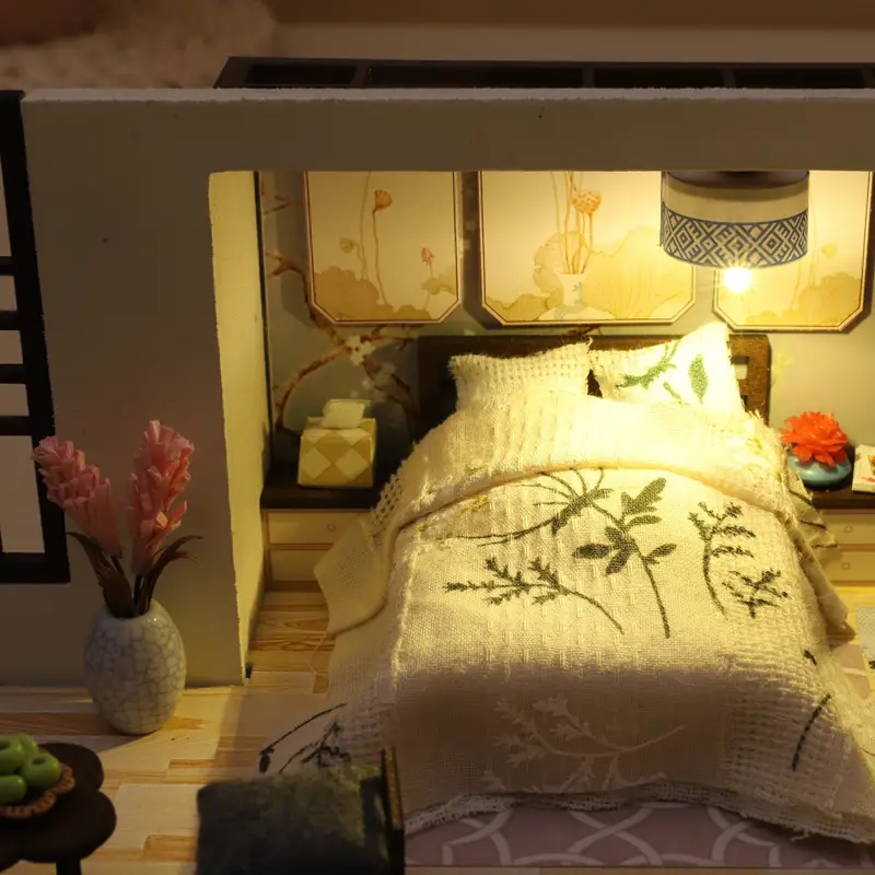 Diy Dollhouse Miniature Wooden Furniture Handmade Modern Temu