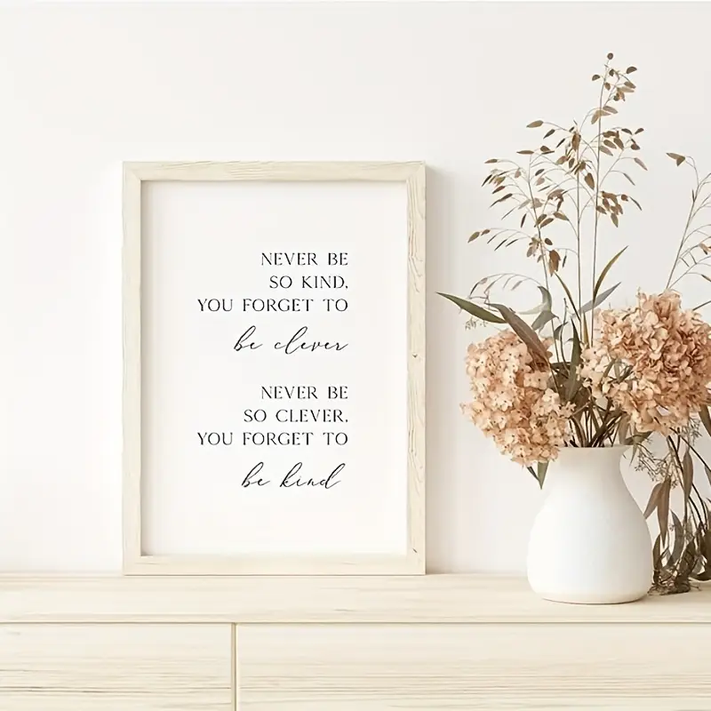 Never Kind Forget Clever Never Clever Forget Kind Print Temu
