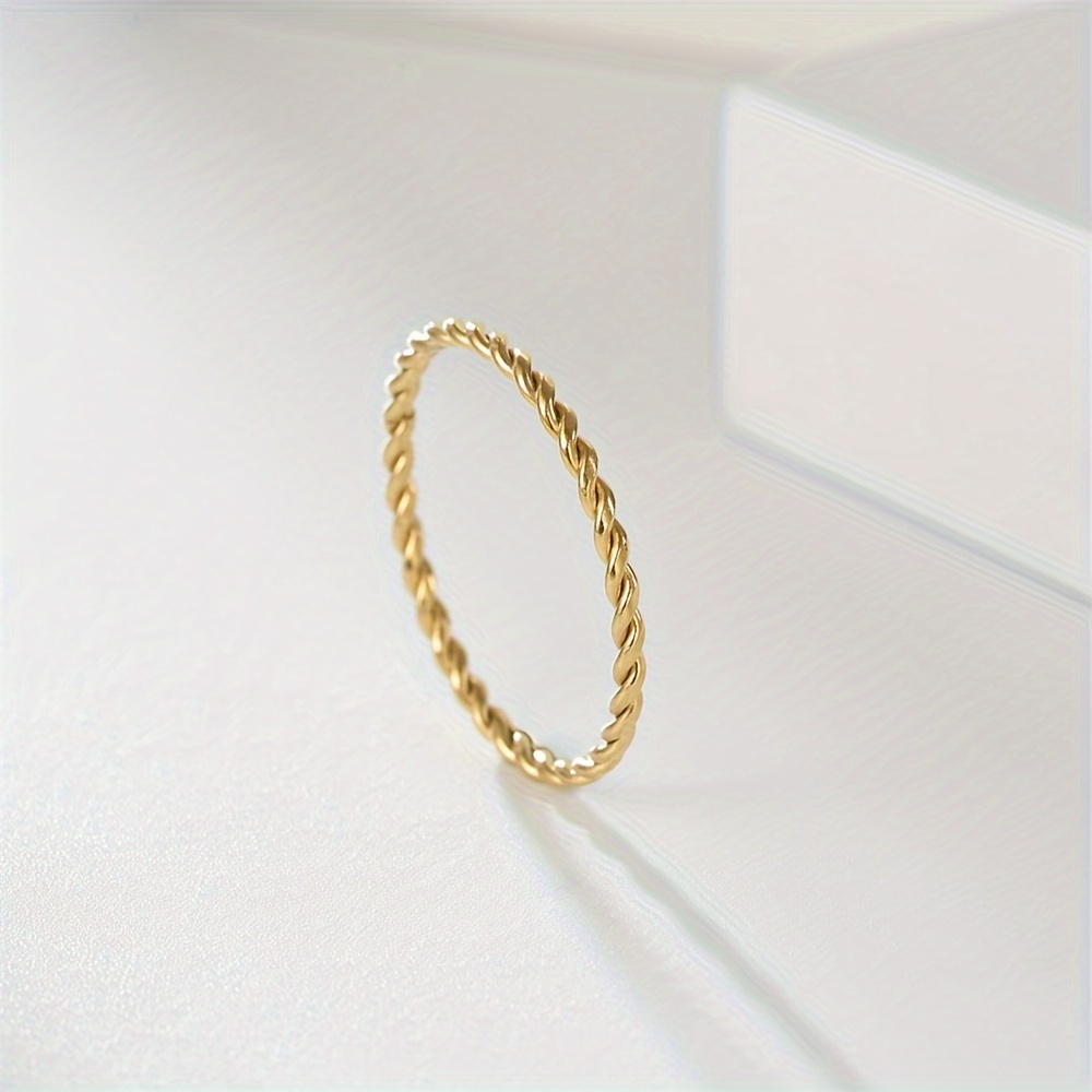 Unisex Stainless Steel Twisted Personality Ring Simple - Temu United ...