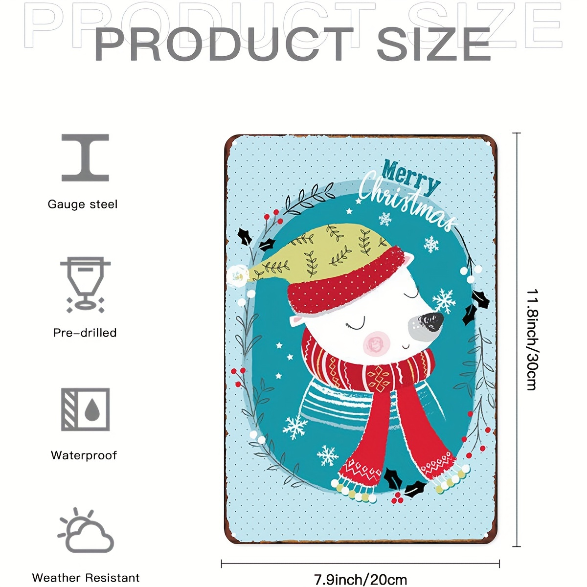 Christmas Metal Tin Signs Vintage Plaque Decor Wall Art Room - Temu New ...