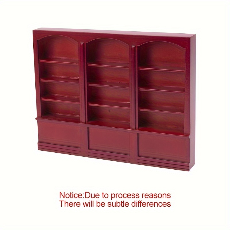 Mini Furniture Ornament Wooden Triple Cabinet Bookshelf - Temu United ...