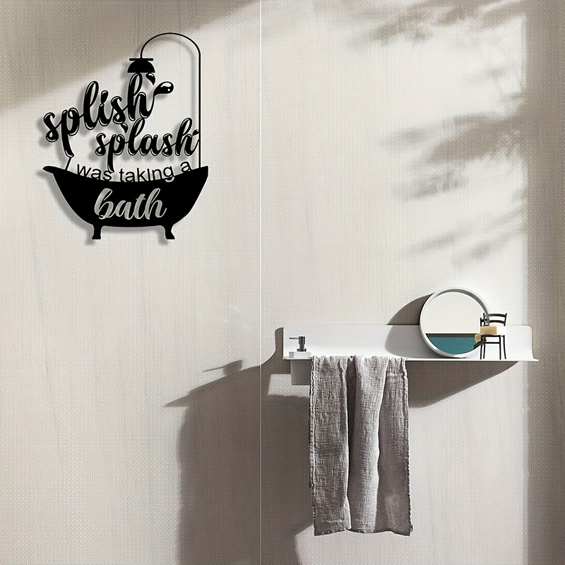 Metal Splish Splash Bathroom Wall Sign Cute Students - Temu Ireland