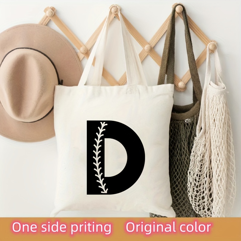 Alphabet Canvas Tote Bag Aesthetic Tote Bag Women Teacher - Temu United ...