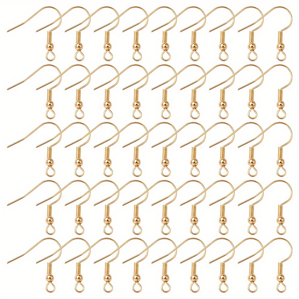 Iron Earring Hooks French Earring Hooks Wire Ear Hooks Loops - Temu ...