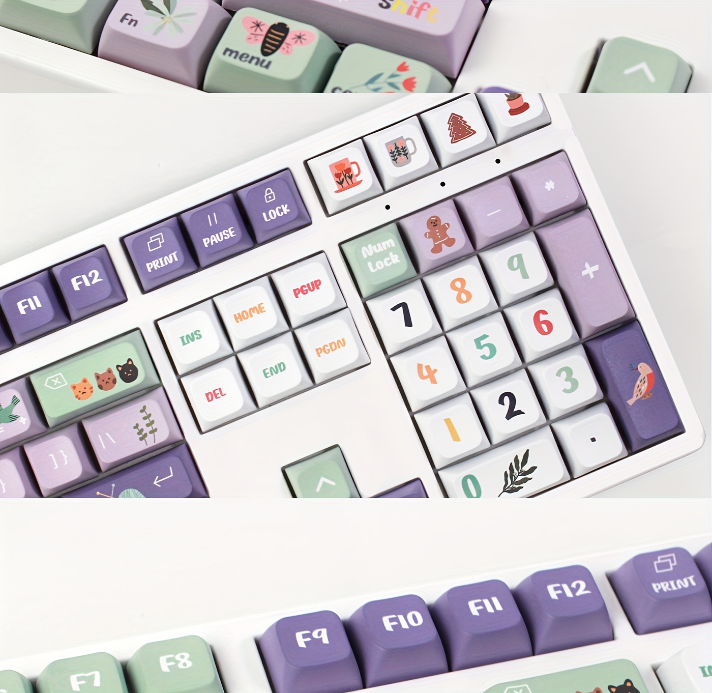 Pbt 키캡 124개 중방의 꿈 Xda 프로필 높이 반 다섯면染色 레전드 커스텀 키캡 세트 게임용 기계식 키 Temu