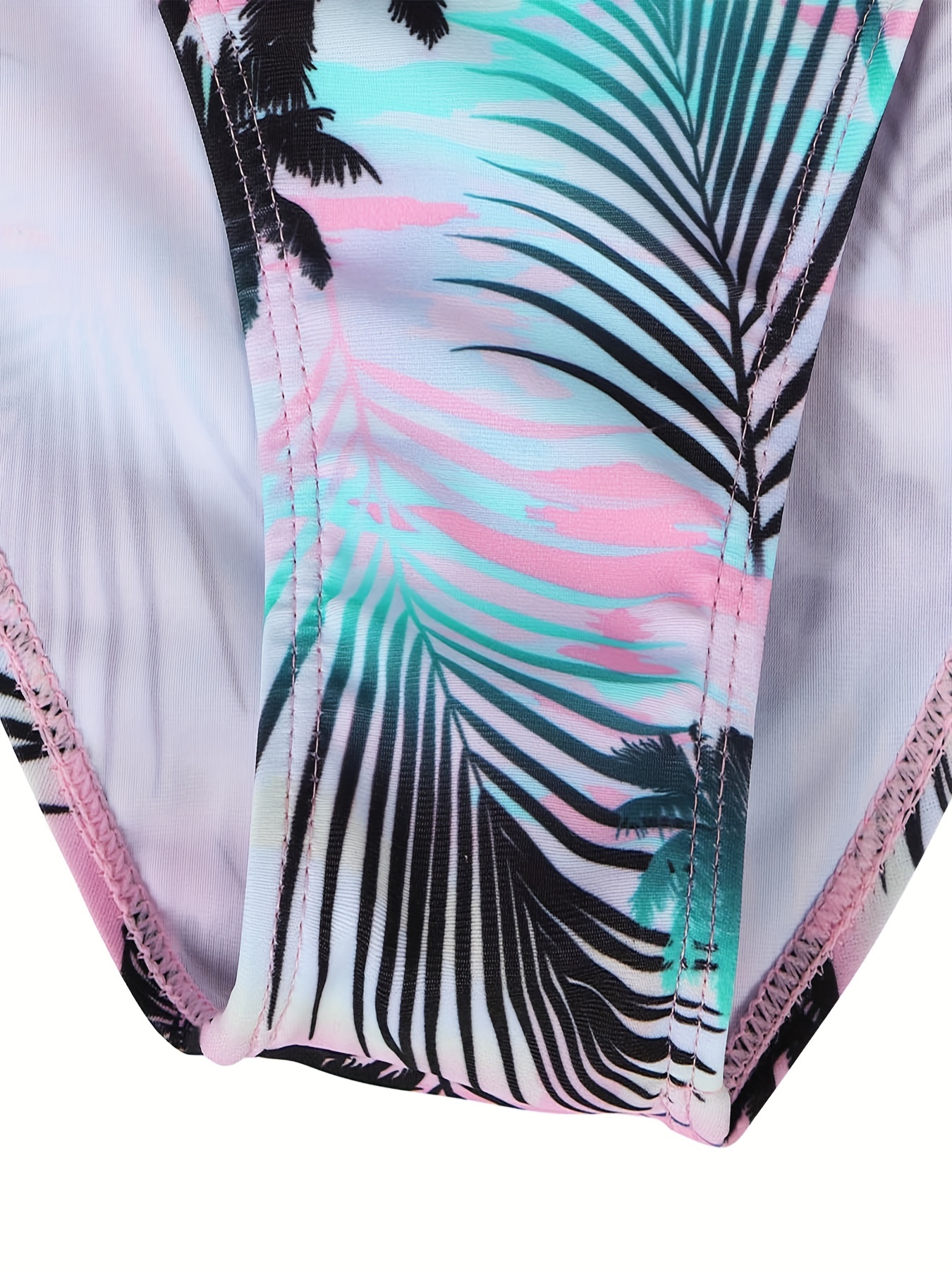 Toddler Girls Bikini Tankini Swimsuit Long Sleeve Abstract - Temu