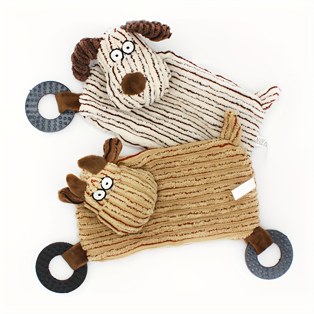 Cute Animal Design Pet Grinding Teeth Squeaky Plush Toy - Temu Australia