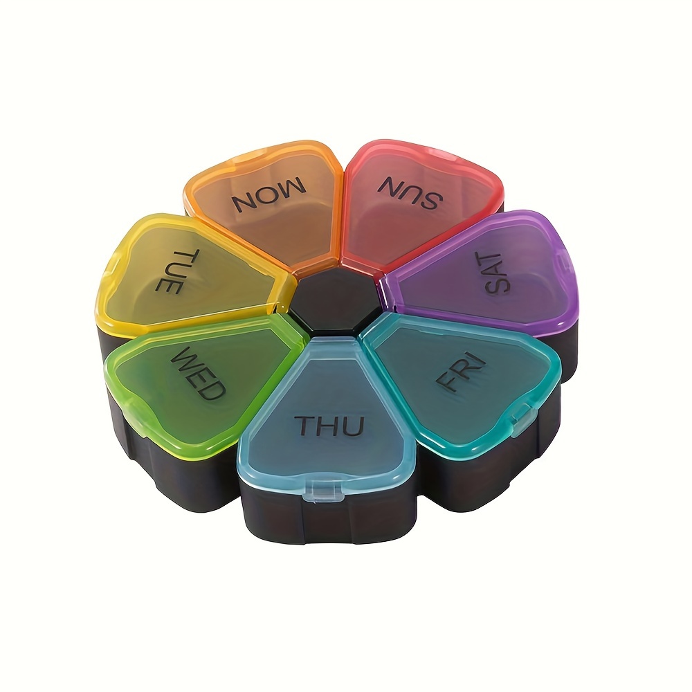 Seven compartment Pill Storage Box A Day Travel - Temu Australia