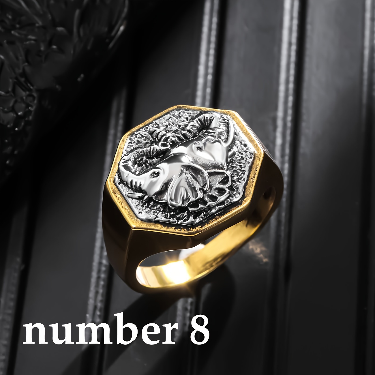 Vintage Elegant Ring, Hip Hop Punk Rock Style Animal Ring, Fashion ...