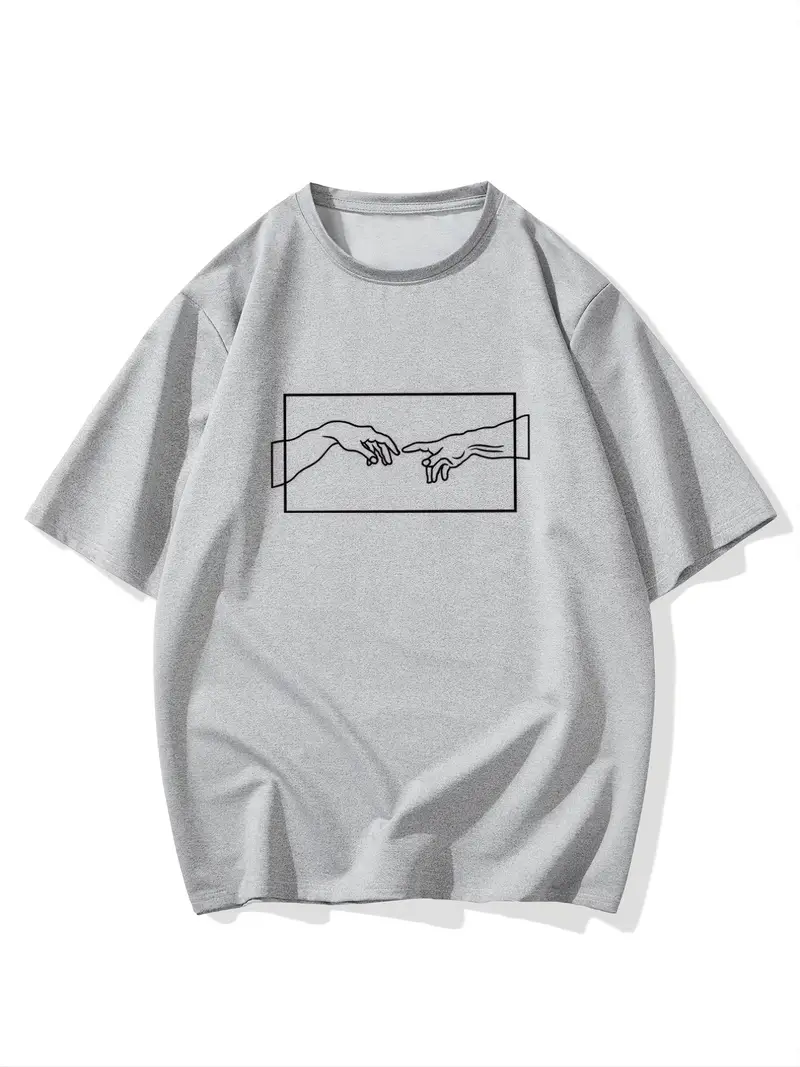 Graphic Print Mens Casual Crew Neck Short Sleeve T Shirt Temu