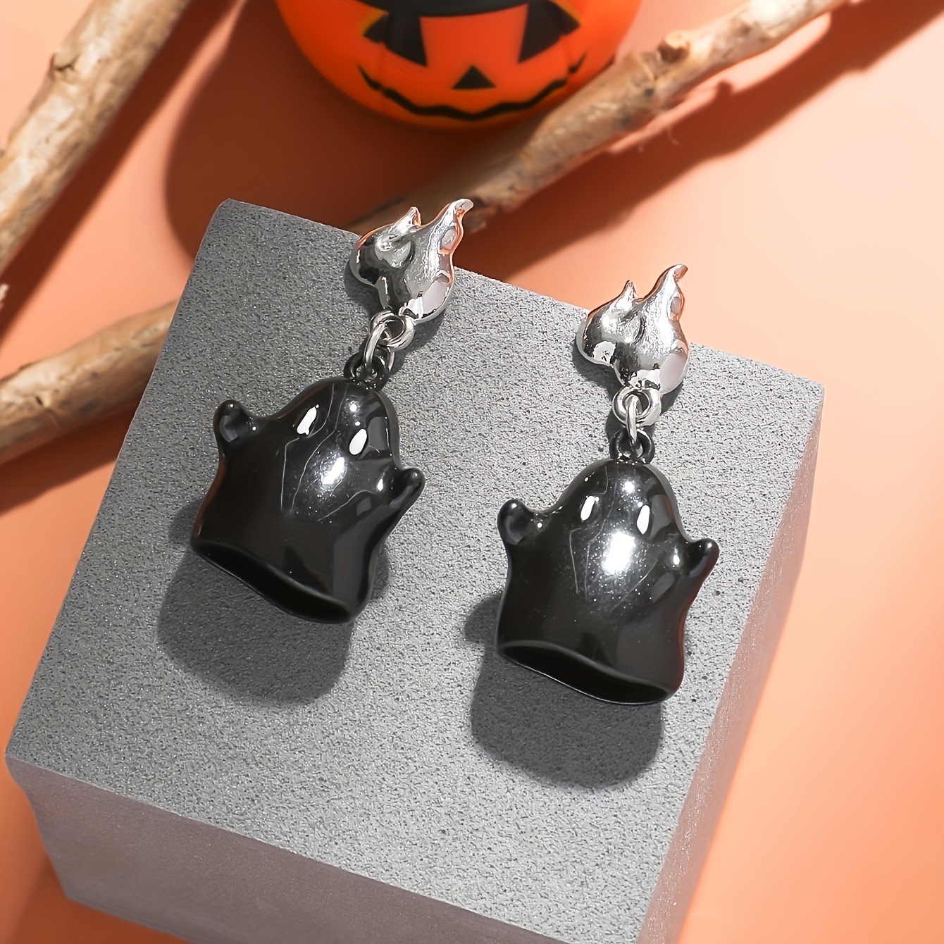 Low Allergy Halloween Black Ghost Earrings Women Girls - Temu United ...