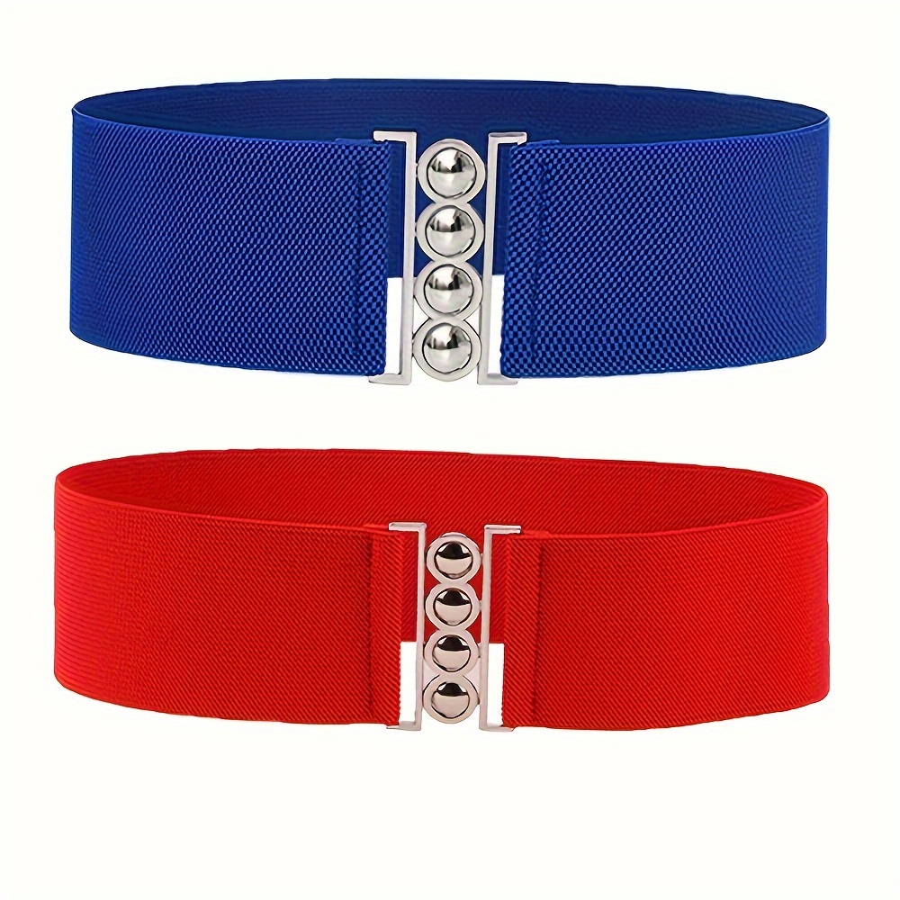 Wide Elastic Waist Belt Ladies Stylish Stretch Belts Solid - Temu Canada