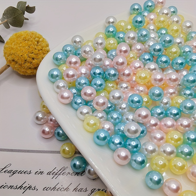 Colored Abs Round Hole Imitation Pearl Christmas - Temu United Kingdom