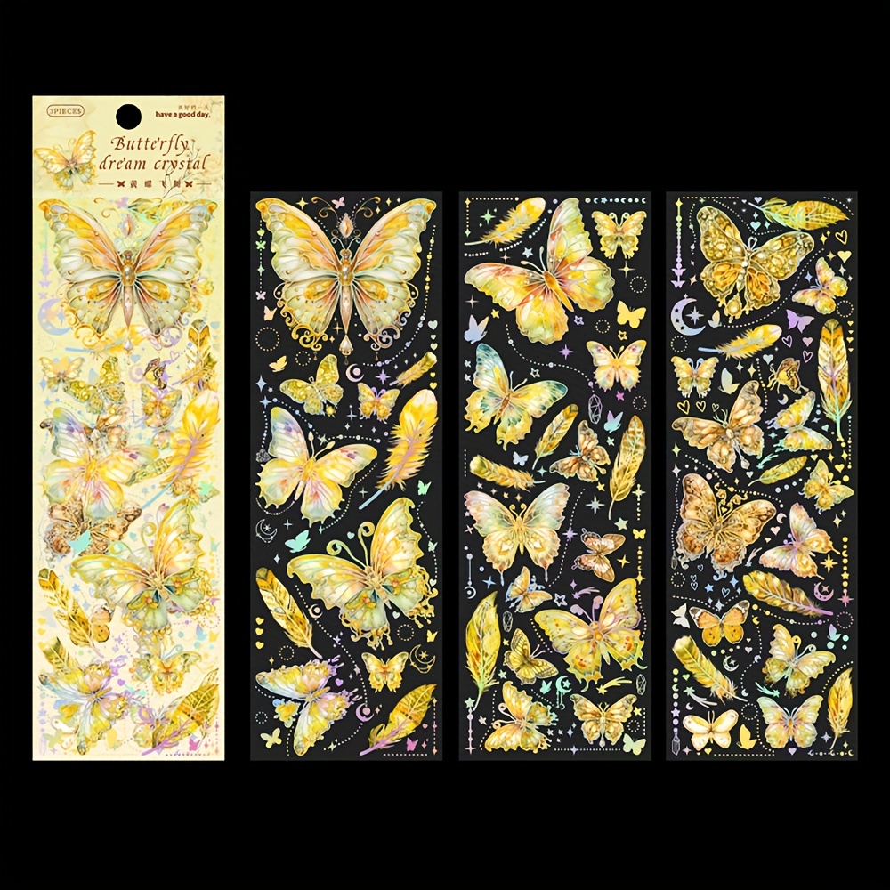 Butterfly Dream Crystal Series Pet Stickers Journaling - Temu United ...