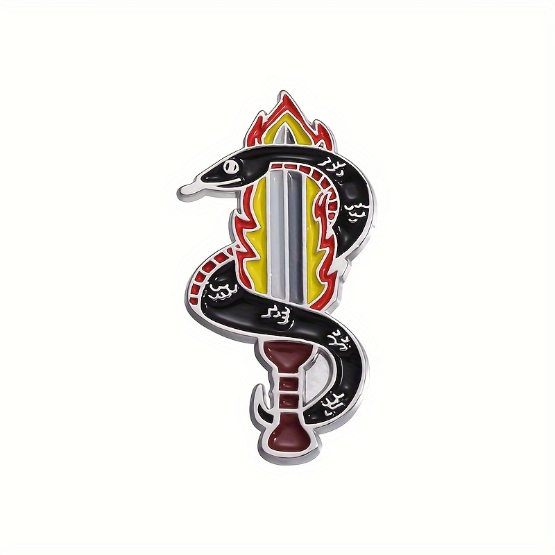Fantasy Enamel Pins Snake Wrapped Around Dagger Brooches - Temu United ...