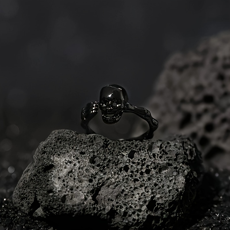 Skull Head Ring Fashion Trendy Cool Punk Style Adjustable - Temu United ...