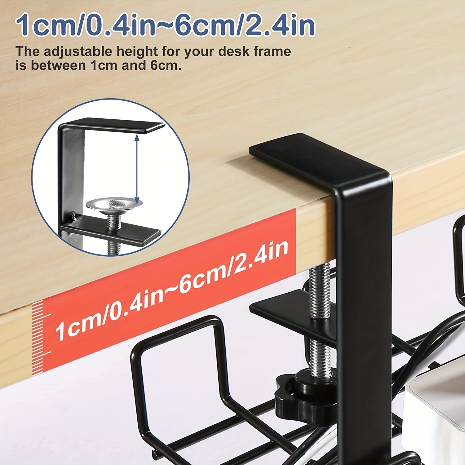 adjustable desk cable management tray wire management rack - Temu
