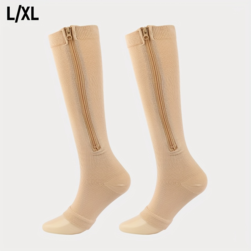 Zipper Open Toe Compression Socks Men Women calf Compression - Temu ...