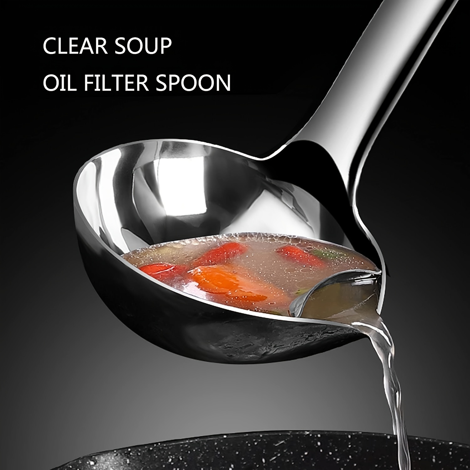 Stainless Steel Fat Oil Separator Spoon Grease free Soup - Temu United