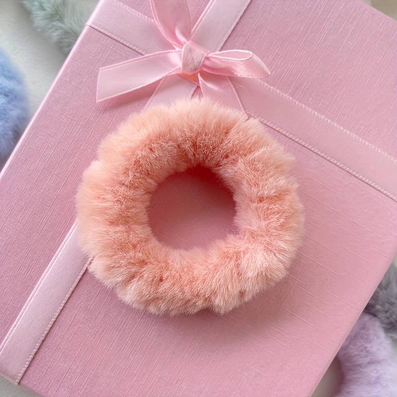 1 Pieza Gomas Pelo Piel Sintética Lazos Pelo Piel Peluda - Temu Mexico