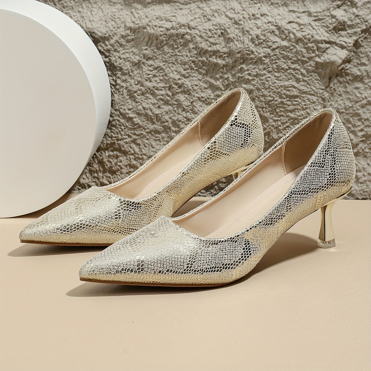 Pattern Stiletto Heels Women s Snakeskin Elegant Point Toe - Temu Australia