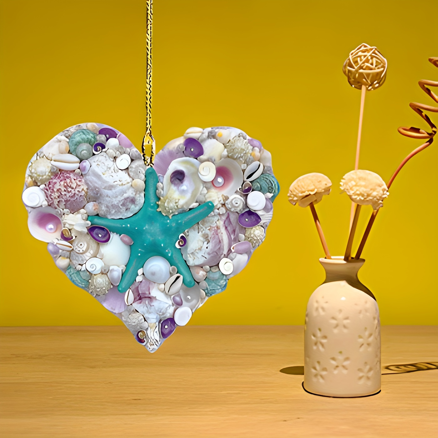 Colorful Beach Shell Car Pendant Car Interior Accessories - Temu Canada