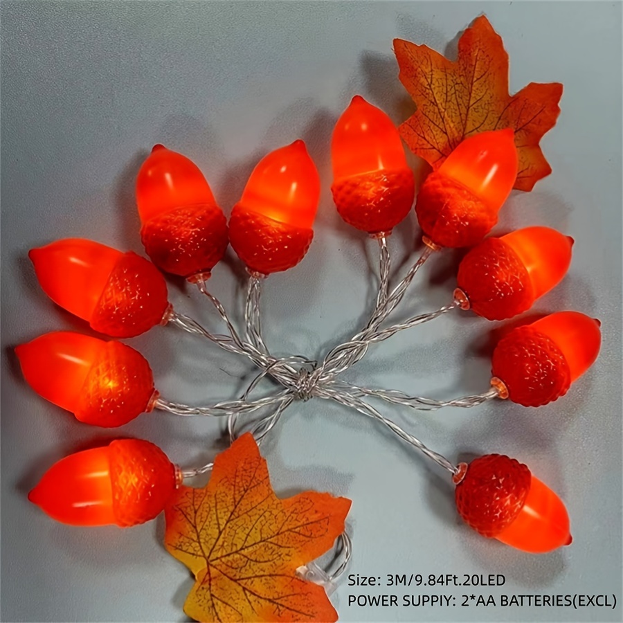 Led Simulation Pinecone Light String Thanksgiving Decoration - Temu ...