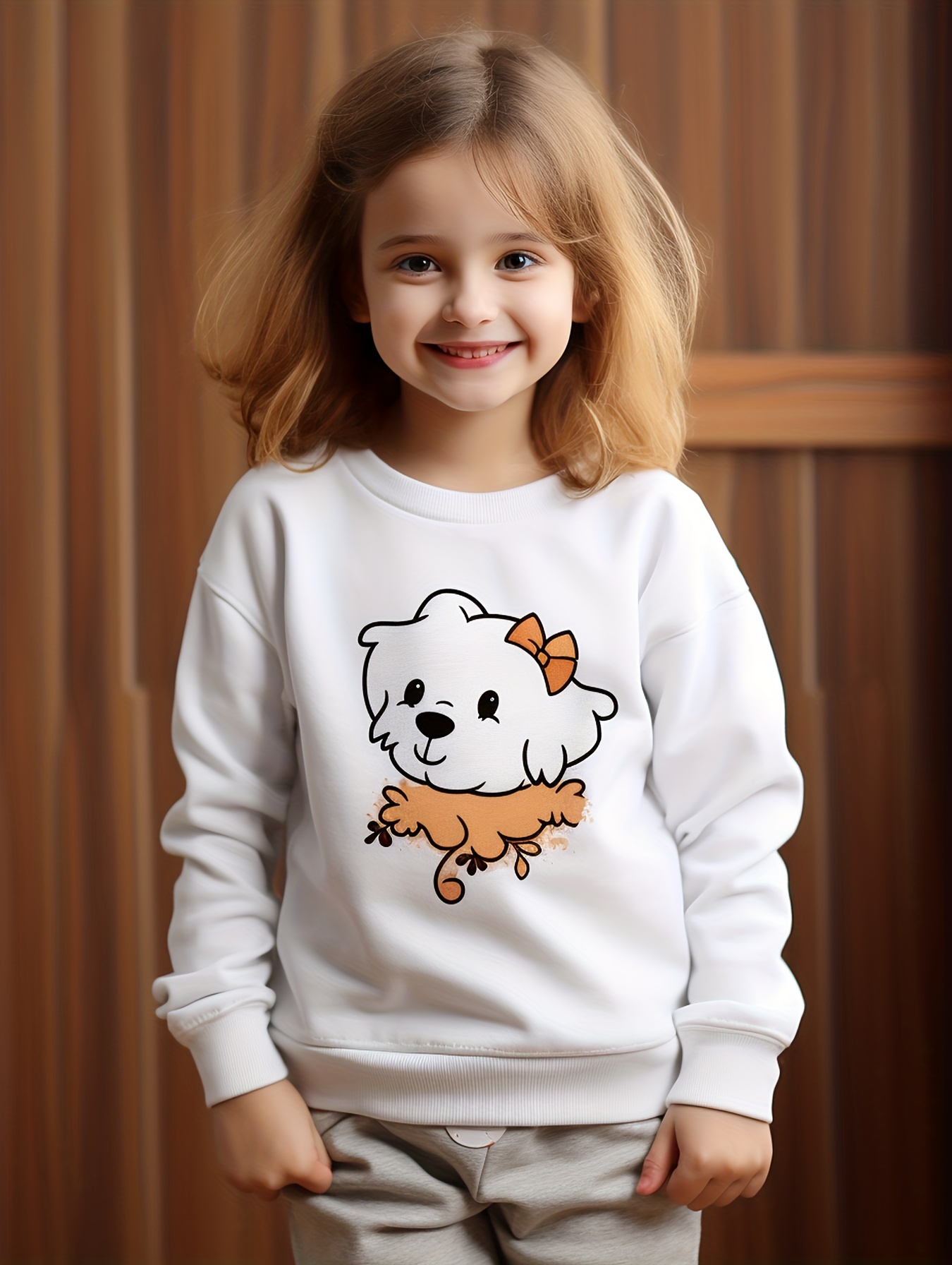 Cartoon Series Girls Sweatshirts Dogs Monsters Graphic - Temu