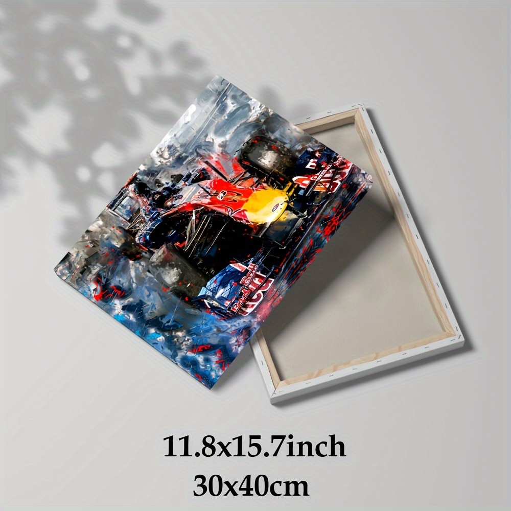 1pc Framed Cool Racing Car Canvas Print Poster Car Canvas Wall Art ...