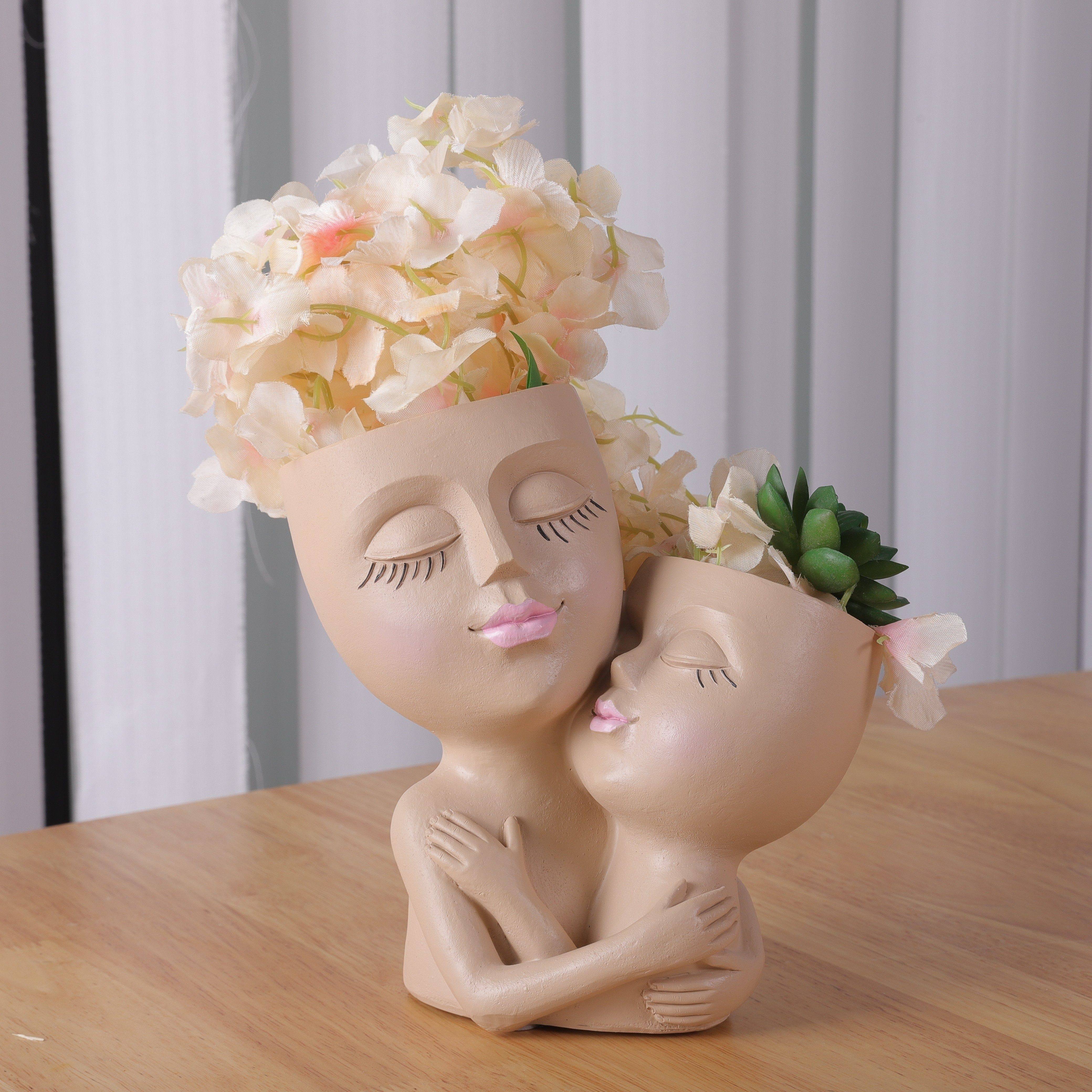 Double headed Lady Face Planter Pots Perfect Indoor Outdoor - Temu
