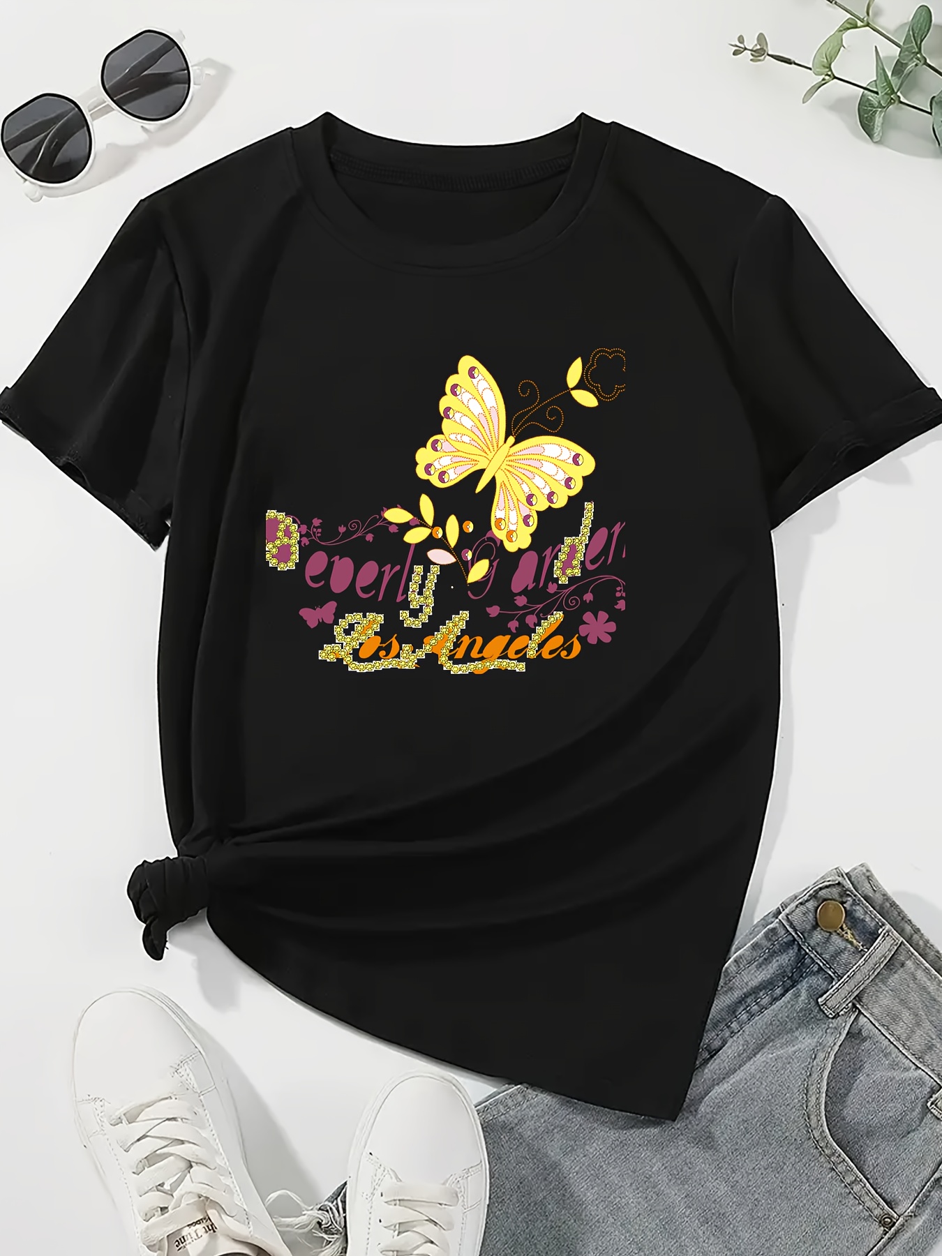 Graphic Print T shirt Short Sleeve Crew Neck Casual Top - Temu New Zealand