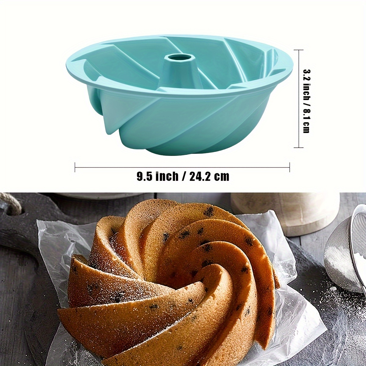 Silicone Bundt Pan Heritage Bundtlette Cake Mold Fluted Tube - Temu ...