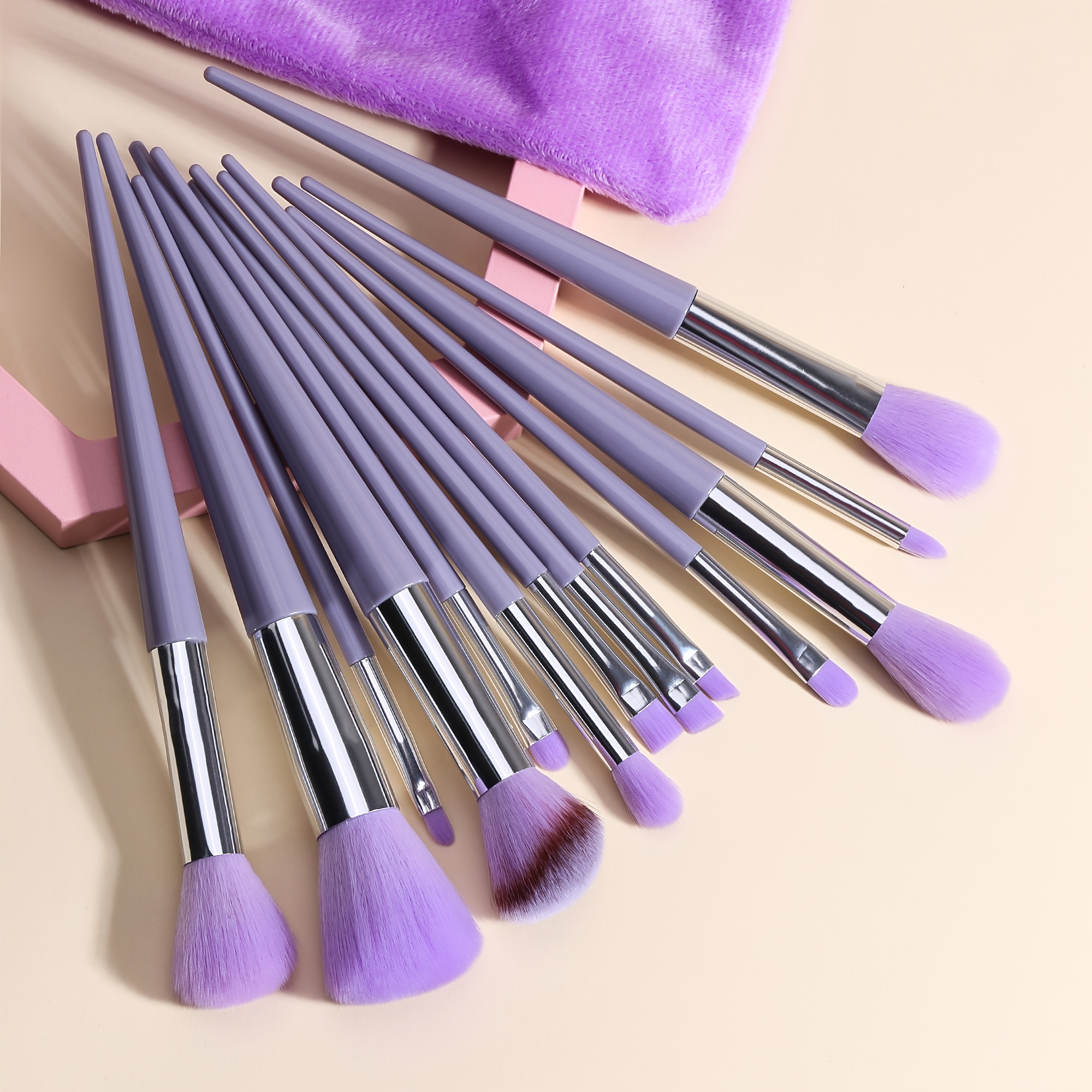 Makeup Brush Set Storage Bag Cosmetic Powder - Temu United